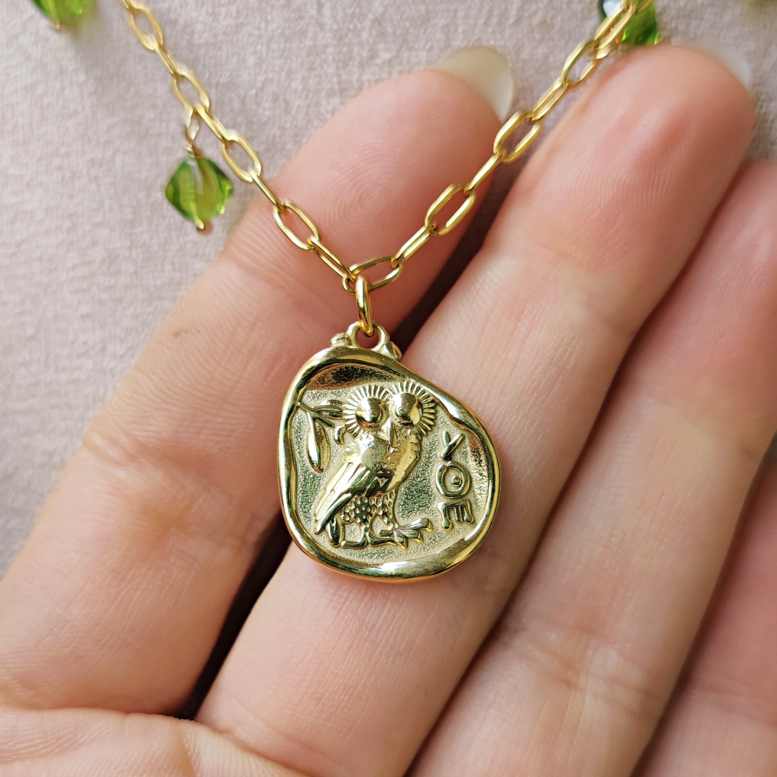 Athena Necklace with Drachma