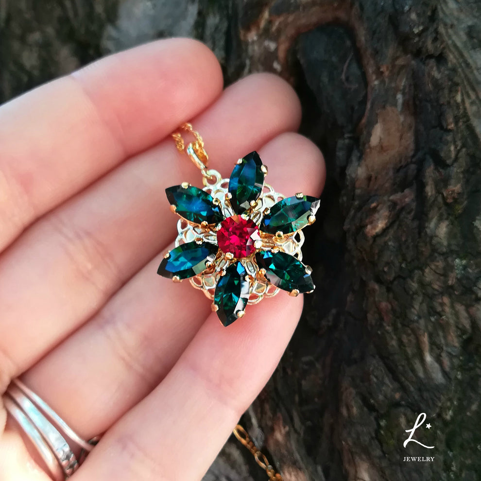 Anastasia ENGRAVED Necklace Together in Paris EMERALD M ...